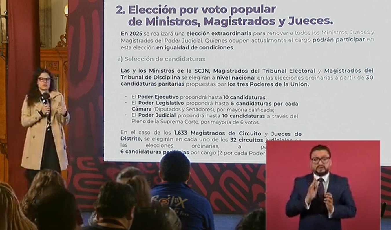 En 2025 habría elección de jueces, magistrados y ministros, si se aprueba reforma, informa SEGOB ...