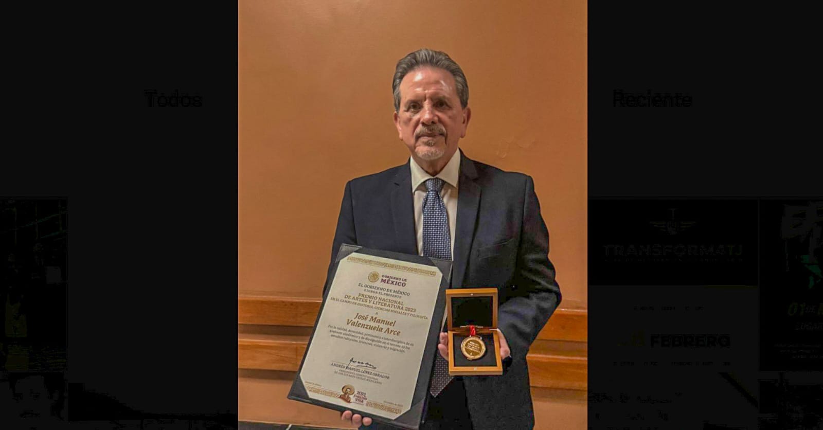 Recibió José Manuel Valenzuela Premio Nacional de Artes y Literatura ...