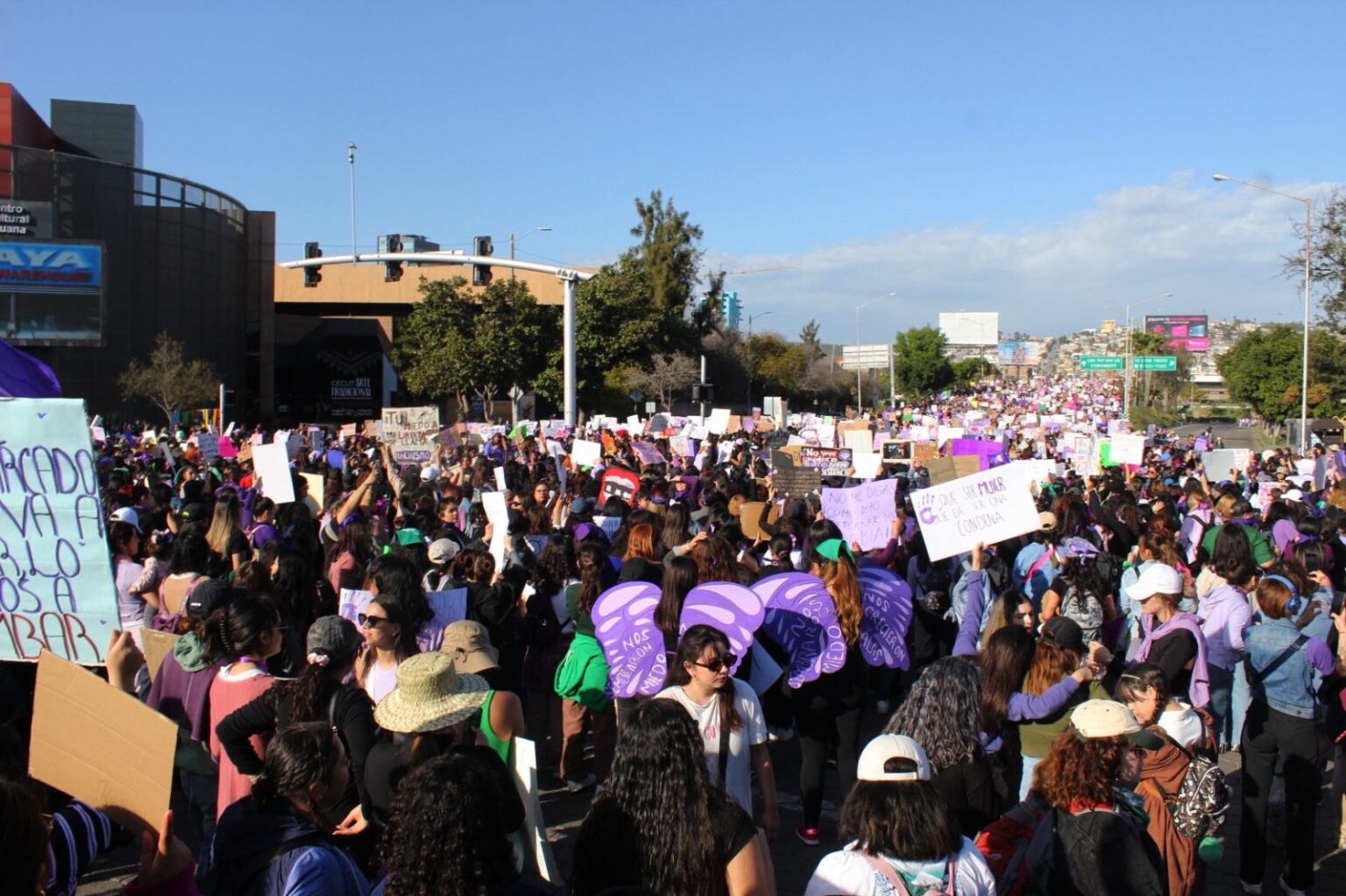 8M: Mujeres marchan en Tijuana exigiendo respeto a sus derechos ...