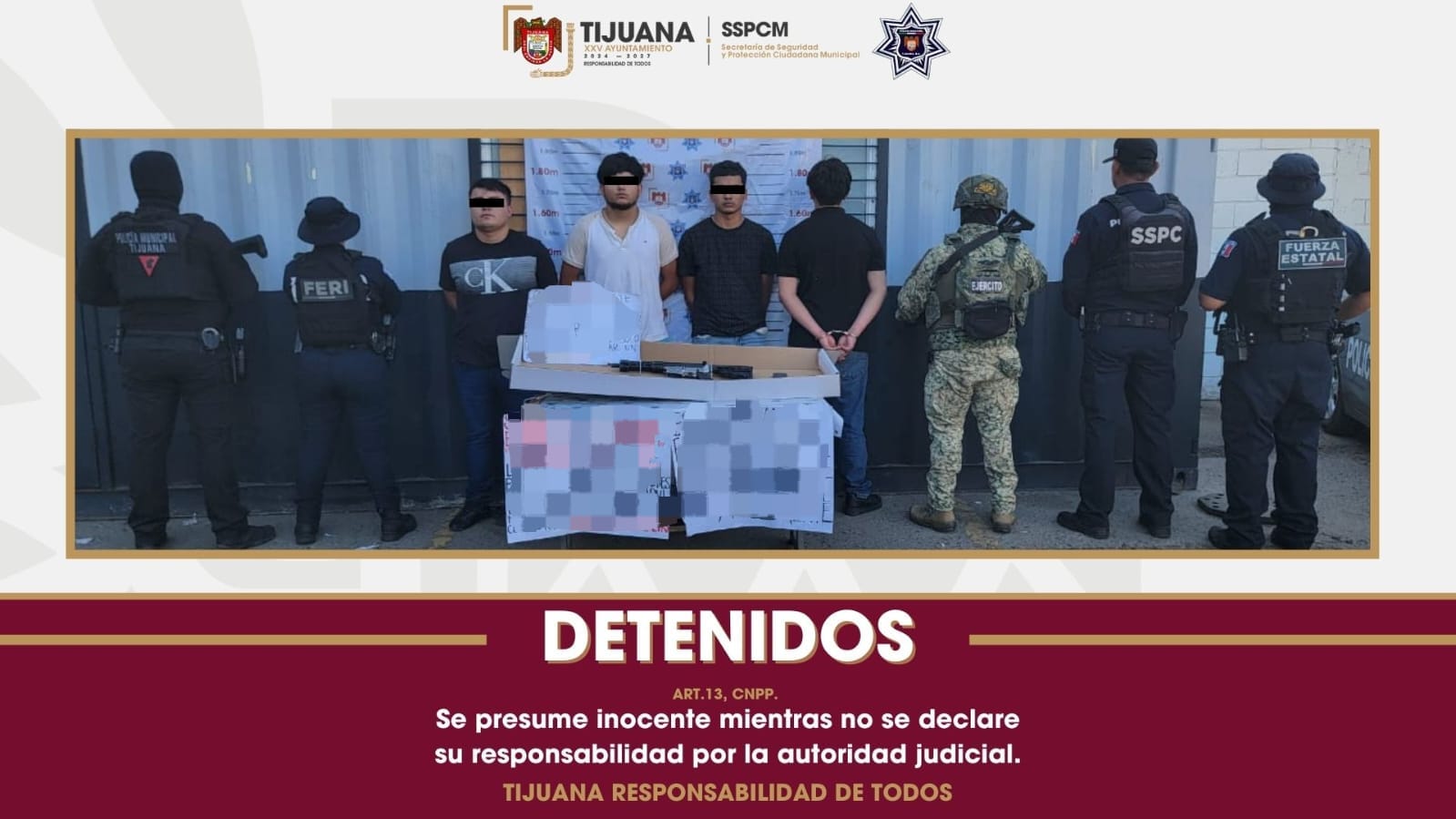 Detienen a cuatro con arma larga y narcomensajes en Tijuana - Semanario ...