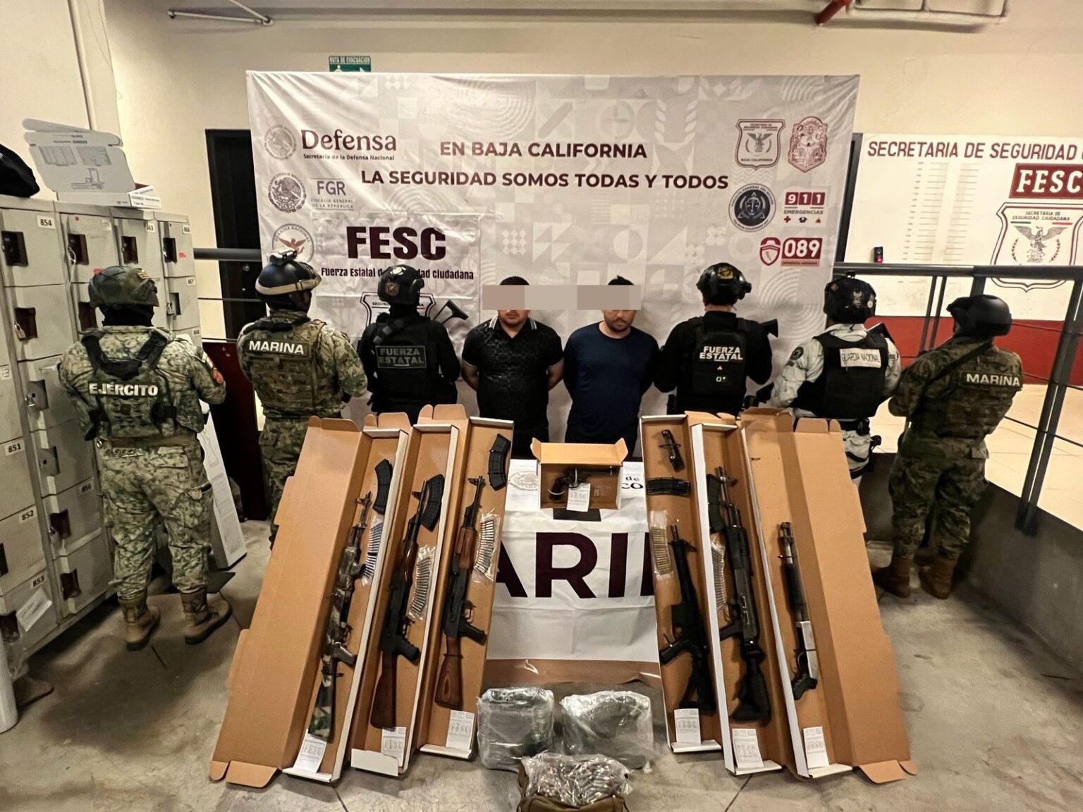 Caen en Tecate operadores del CJNG con arsenal y carro blindado ...